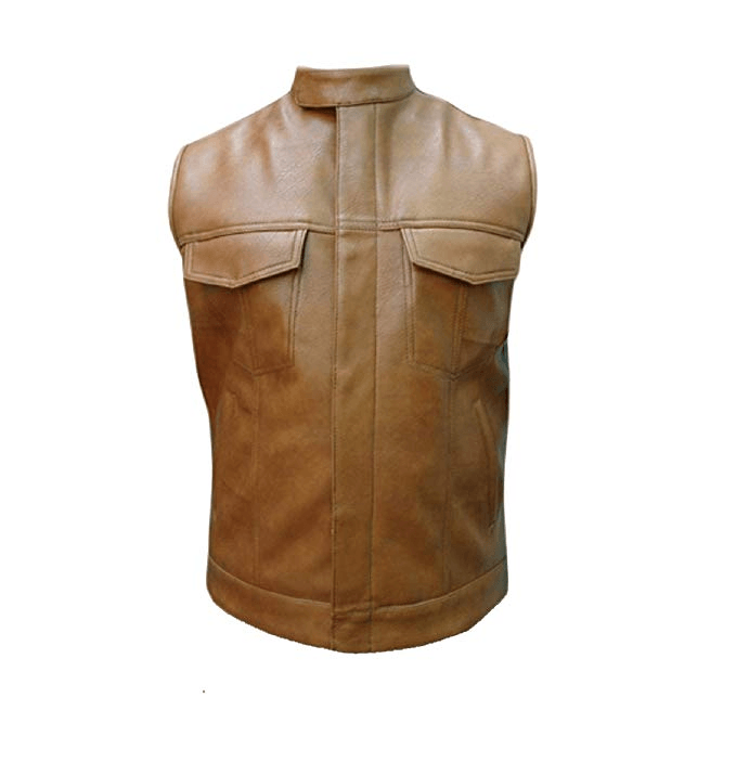 Tan Leather Motorcycle Vest | atelier-yuwa.ciao.jp
